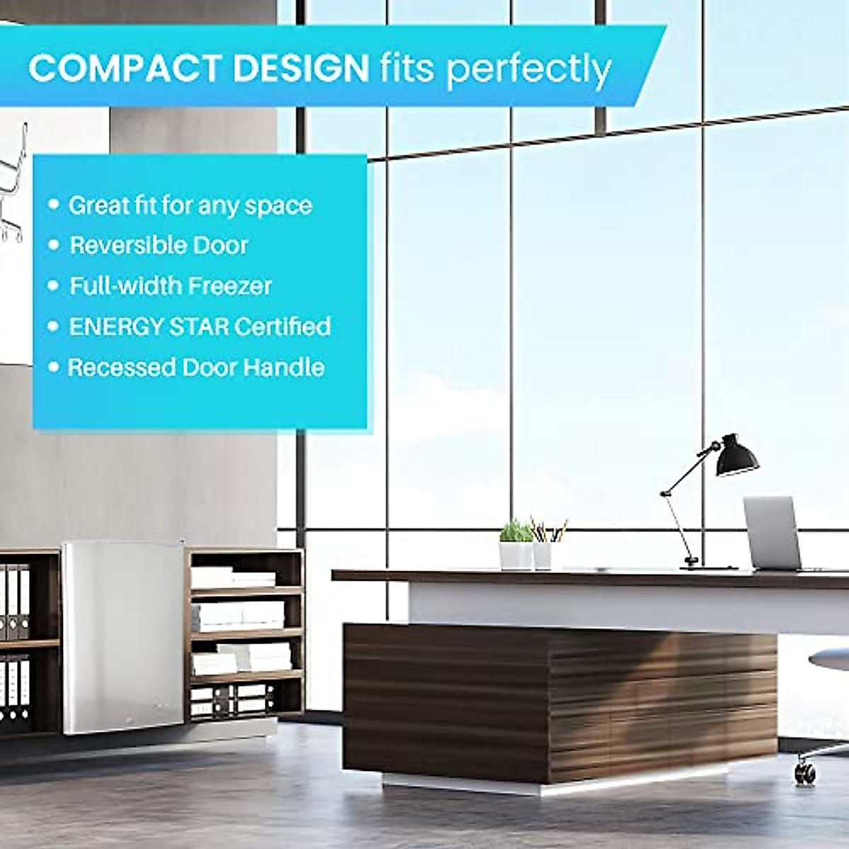 ZLOFT Mini Fridge with Freezer 3.2cu | Portable Mini Fridge for Bedroom, Dorm Refrigerator/Dorm Fridge, Small Refrigerator with Freezer, Mini Refrigerator, Small Fridge RV Refrigerators, White