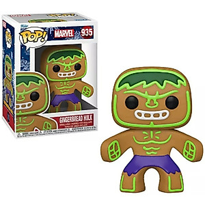 POP Marvel: Holiday - Gingerbread Hulk Funko Vinyl Figure (Bundled with Compatible Box Protector Case), Multicolored, 3.75 inches