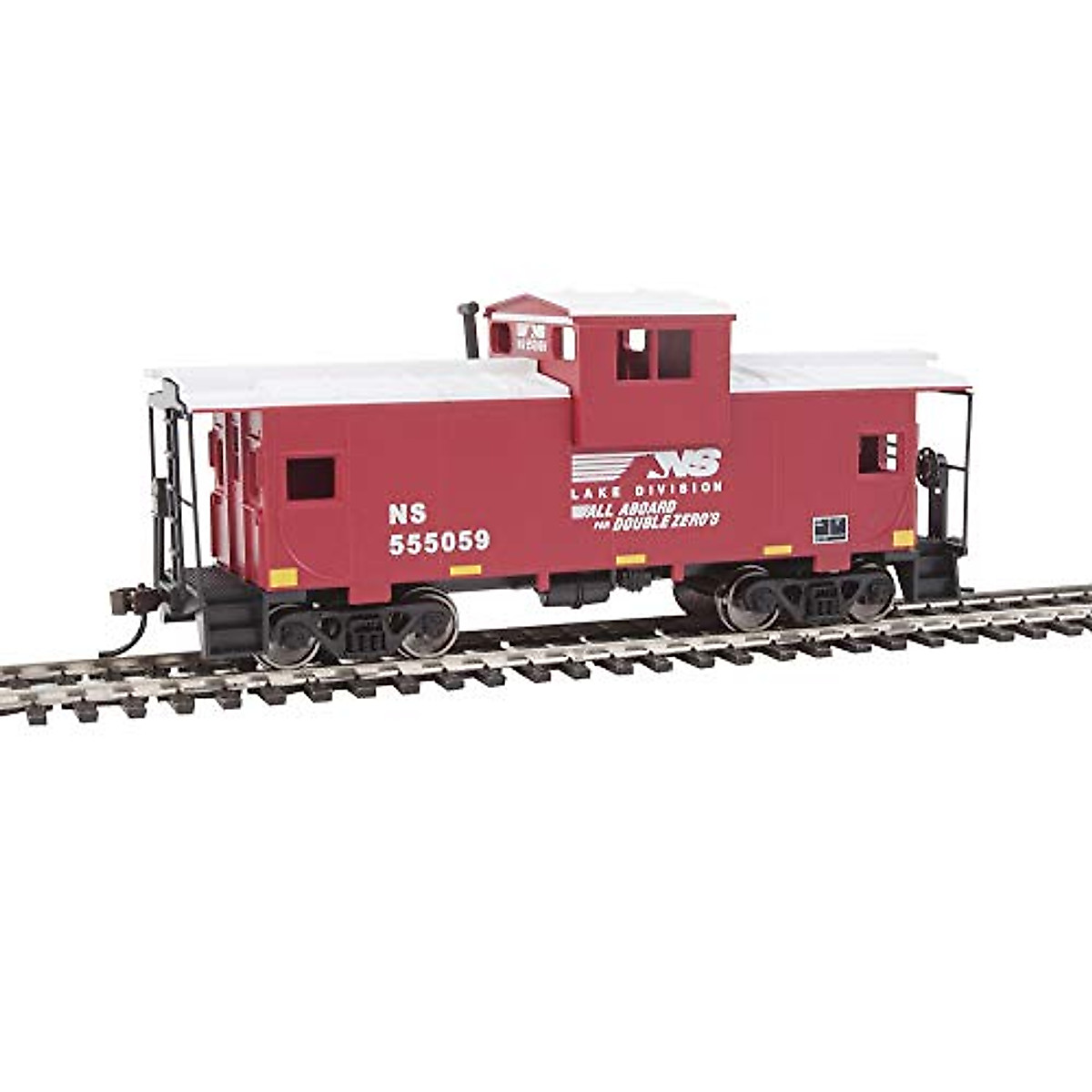 Walthers Trainline HO Scale Model Norfolk Southern Vision Caboose, Red/White