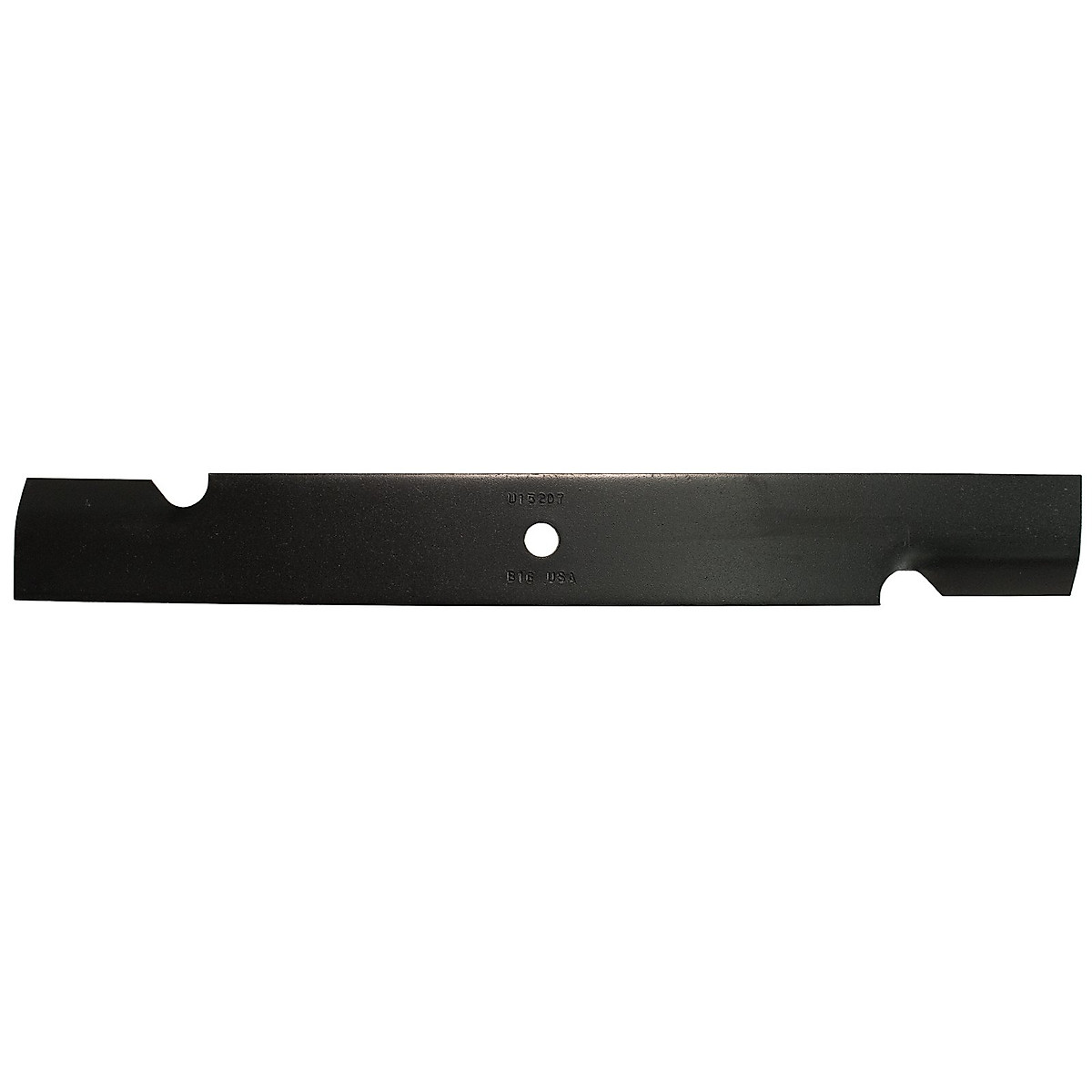 USA Mower Blades U15207BP (3) High-Lift for Exmark 1-613112 1-613250 613250 Length 20-1/2 in. Width 2-1/2 in. Thickness .200 in. Center Hole 5/8 in. 60 in. 61 in. Deck