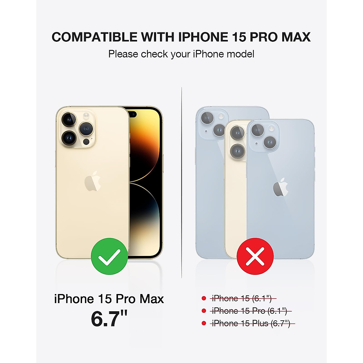 OCASE for iPhone 15 Pro Max Case Detachable Wallet Case with Card Holder, [2 in 1] PU Leather Flip Folio Case with RFID Blocking Stand Shockproof Phone Cover 6.7 Inch, Blackish Green