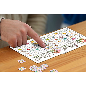 Disfuco Tea Party Bingo Cards, Tea Bridal Party Games Bingo Cards, School Party, Birthday, Garden Tea Party Favors Supplies Decorations, 24 Players Bingo Game (A02)