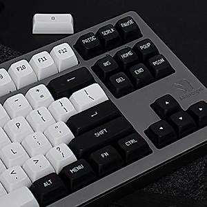 Black and White Keycaps Set 150 Keys MSA Profile Doubleshot Custom Keycaps for Cherry MX Gateron Kailh Box Switches Mechanical Gaming Keyboard