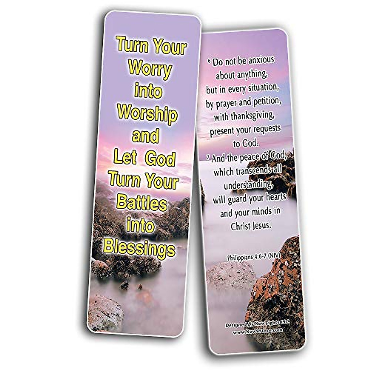 Trusting God and Not Worrying Religious Christian Bookmarks (30-Pack) - Handy Reminder About Trusting God and Not Worrying