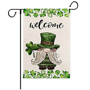 EDDERT 4th of July Garden Flag Stars Patriotic Striped Double Sided, Welcome Fourth of July Independence Day Memorial Day Flags, American Star Eucalyptus Outdoor Yard Decoration 12.5 x 18 Inch