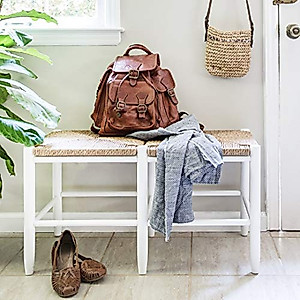 Dixie Seating Calabash Wood Entryway Bench No. 341618W Medium Oak