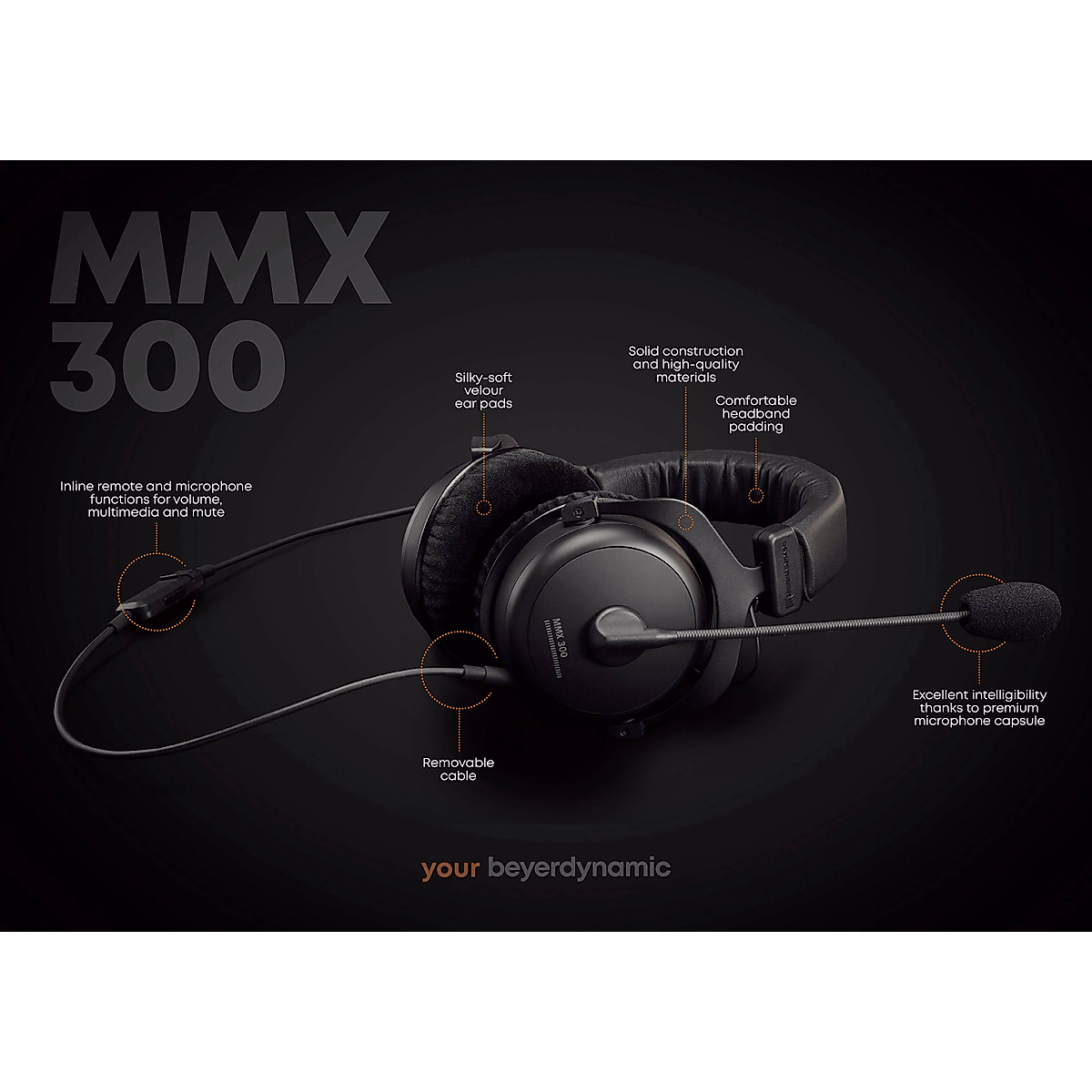 beyerdynamic MMX 300 (2nd Generation) Premium Gaming Headset (Renewed)