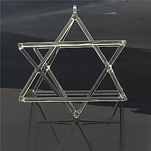 Crystal Singing Merkaba Pyramid ，with Singing Pyramid Carrying Case and Two types Crystal Singing Bowl Striker， Perfect Healing Musical Instrument (Color : Clear, Size : 7 inch)