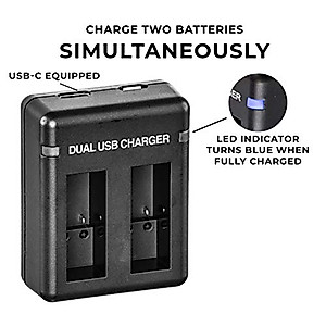 GoPro HERO8 Black with Deluxe Accessory Bundle – Includes: SanDisk Extreme 32GB microSDHC Memory Card, Spare Battery, Dual Battery Charger, Underwater Housing, LED Light & Much More