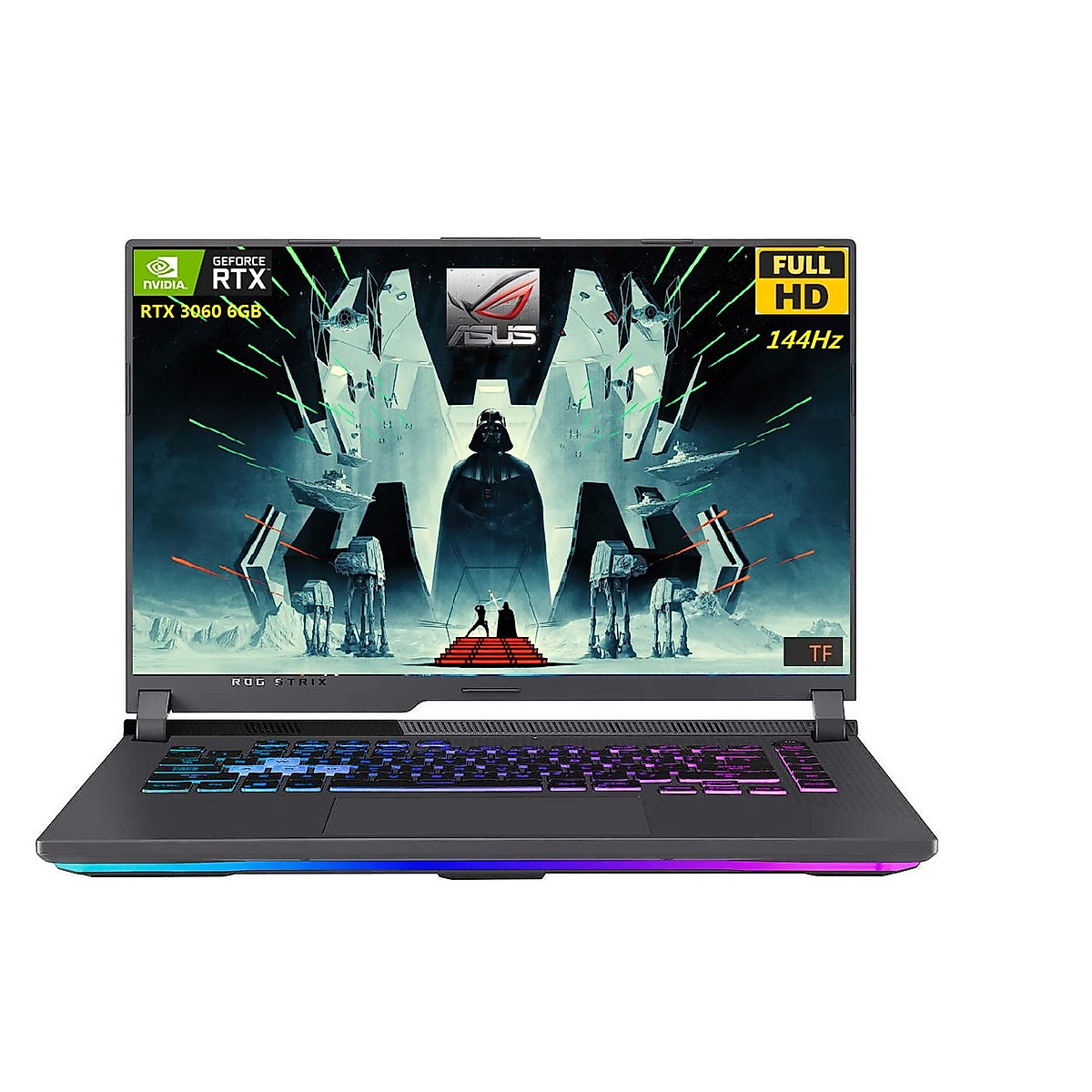 ASUS 2023 New ROG Strix Flagship G15 Gaming Laptop: 15.6" FHD 144Hz IPS Display, AMD Gaming 8-Core Ryzen 7-4800HX, 32GB DDR5, 1TB SSD, 6GB GeForce RTX 3060, WiFi-6, Backlit-KYB, USB-C, Win11H, T.F