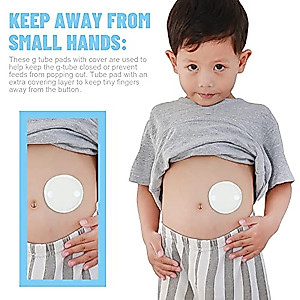 20 Pack Feeding Tube Pads G Tube Button Pad with Cover Reusable Feeding Tube Supplies Cotton Gtube Button Covers Peritoneal Abdominal Dialysis Peg Tube Supplies for Nursing Care, White
