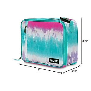 PackIt Freezable Classic Lunch Box (Tie Dye Sorbet) and Snack Box Bundle