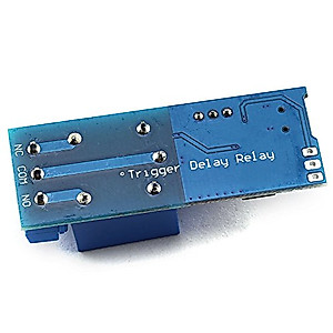 DZS Elec 5V-30V 1 Channel Wilde Voltage 0-24s Adjustable Delay Internal/External Trigger Relay Board with Timer Delay Conduction Delay Circuit Switch with USB to Micro USB Power Line