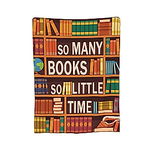 BUUGVIIL Book Lovers Gifts Blanket Reading Gift for Bookish Bookworms Book Lovers Club Librarian Throw Blankets Throws 50*60 in