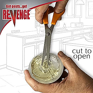 REVENGE Pack of 3 Liquid Ant Bait Stations, Ready-to-Use Indoors & Outdoors, Kills Ants & Roaches, No Mess Trap