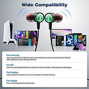 ACAGET USB C Headphones, Stereo USB Type C Earbuds for Samsung Galaxy A53 S23 Ultra S22 Plus S21 FE Wired Earphone with Mic Noise Cancelling in-Ear Type C Headphone for OnePlus 11 9 Pro Pixel 7 Pro 6A