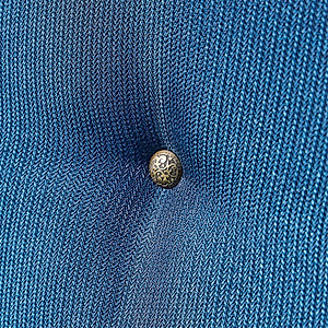 Top Space Bistro Table Set Patio Conversation Set Bar Stools,Metal Outdoor Furniture with 2 Chairs and 1 Coffee Table (Blue)