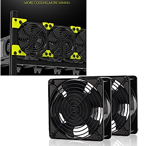 EZDIY-FAB 12cm 120mm 200CFM 4000RPM CPU Cooling Fan 12V DC 4-Pin Molex PC Computer High CFM Cooling Case Fan with Metal Finger Guard Grill