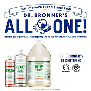 Dr. Bronner's - Sal Suds Biodegradable Cleaner (16 Ounce) - All-Purpose Cleaner, Pine Cleaner for Floors, Laundry and Dishes, Concentrated, Cuts Grease and Dirt, Powerful Cleaner, Gentle on Skin
