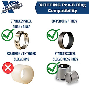 5 PIECES XFITTING 3/4" PEX X 3/4" MALE NPT THREADED ELBOW 90 DEGREE BRASS BARBED CRIMP FITTING - BRASS, FULL PORT