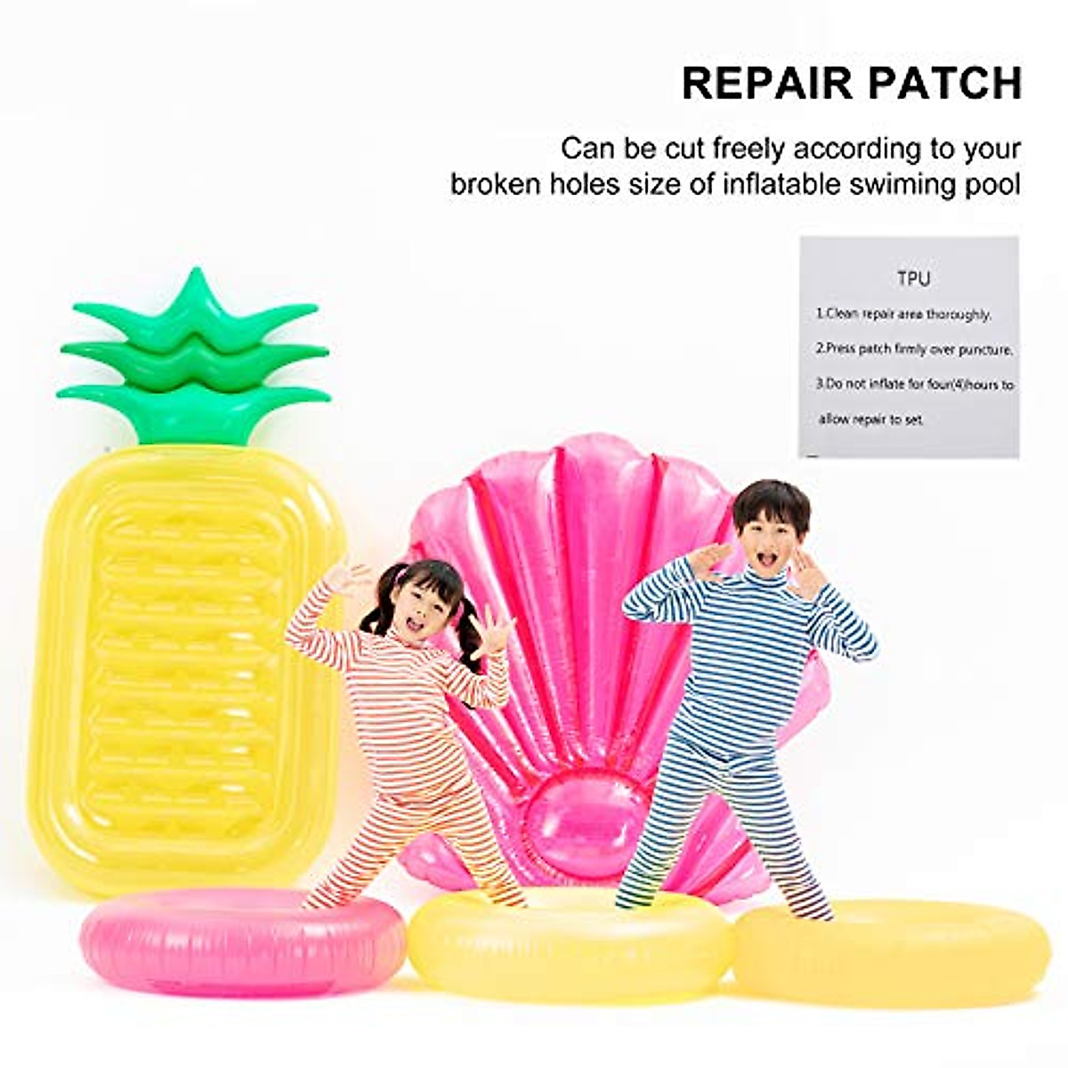 YARNOW 20sheets Tapes Pool Re Products Adhesive TPU Tool Pool, Supplies cm Mattress Decor Garden Toys Self Bounce Film Inflatable Rubber Patch Paddling Home Air Vinyl Product Transparent
