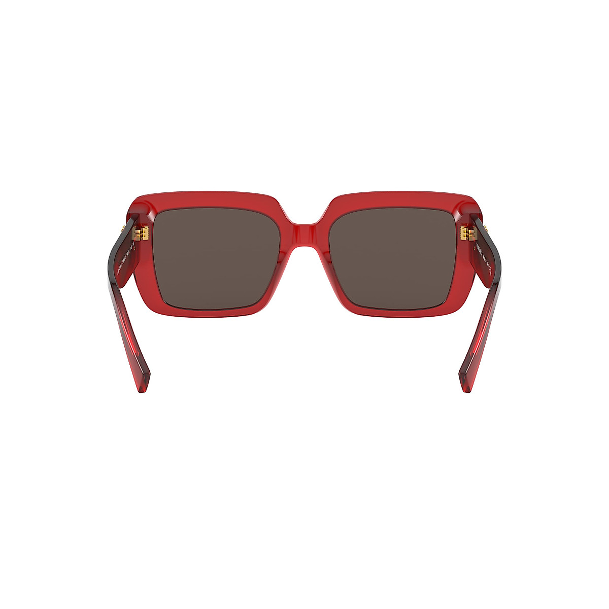 Versace Woman Sunglasses Transparent Red Frame, Dark Brown Lenses, 54MM