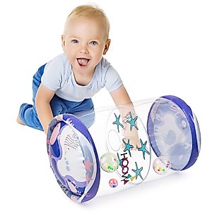 Hoovy Infant Crawling Toys | Toys for Crawling Babies | Crawling Toys for Babies 6-12 Months | Beginner Crawl Along Baby Roller | Drop Maze Tummy Time Activity Center | Early Development Jumbo Roller