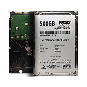 MaxDigitalData 500GB 8MB Cache 5900PM SATA 6.0Gb/s 3.5" Internal Surveillance CCTV DVR Hard Drive (MD500GSA859DVR) - w/ 2 Year Warranty