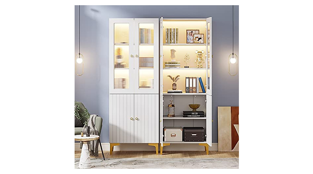Tribesigns LED Bookcase - Modern 5-Tier Storage Shelf