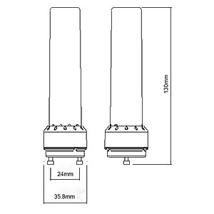 LEGELITE 2 Pack GU24 Led Bulbs 12W 1200Lumen 85-265V AC 3000K Warm White (Remove/Bypass Your Ballast)