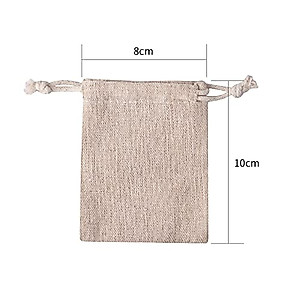 erduoduo Pack of 50 Small Burlap Bags with Drawstring,3x4inch Gift Little Burlap Drawstring Bags,Reusable Small Sachet Bags/Tea Bag