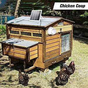 blessny Solar Powered Exhaust Fan, 10W Solar Panel + 6" Ventilation Vent Fan for Outside Greenhouse, Chicken Coop, Shed, Pet House, Attic