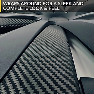 19" Tempest Wheels Vinyl Wrap for Tesla Model S (Plaid & Long Range, Refresh) White Carbon Fiber