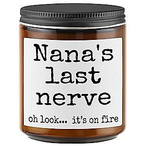 Nana Gifts, Grandma Gifts, Funny Birthday Gifts for Grandma from Granddaughter Grandson Grandkids, Thanksgiving Christmas Mothers Day Gifts for Nanny Nana Grandma Grandmother -Lavender Scented Candle