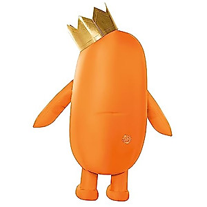 Spirit Halloween Fall Guys Kids Orange Inflatable Costume | Gaming Costumes | Funny Costumes | Fan Operated