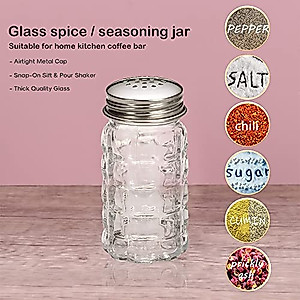 1st Choice FBA_BCK31360 Retro Style Salt and Pepper Shakers with Stainless Tops (2), 1, Original Version