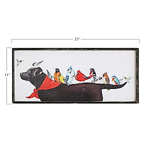 Creative Co-Op Birds & Dog Framed Wall Décor