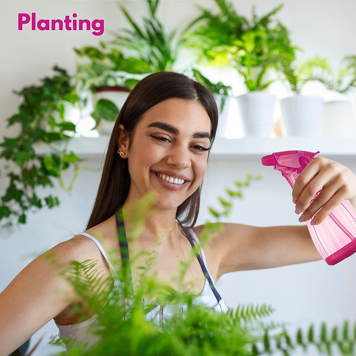 DilaBee Plastic Spray Bottles - 12oz (3 Pack) Water Spray Bottle for Hair, Gardening, Grilling & Cleaning Solution - Empty Spray Bottles for Cat - Small Spray Bottle