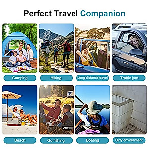 FQFMO Portable Camping Toilet with Lid, Portable Toilet for Adults, Foldable Car Travel Toilet Adults Potty with Carry Bag for Camping, Hiking, Boat, Long Trips, Fishing, Beach