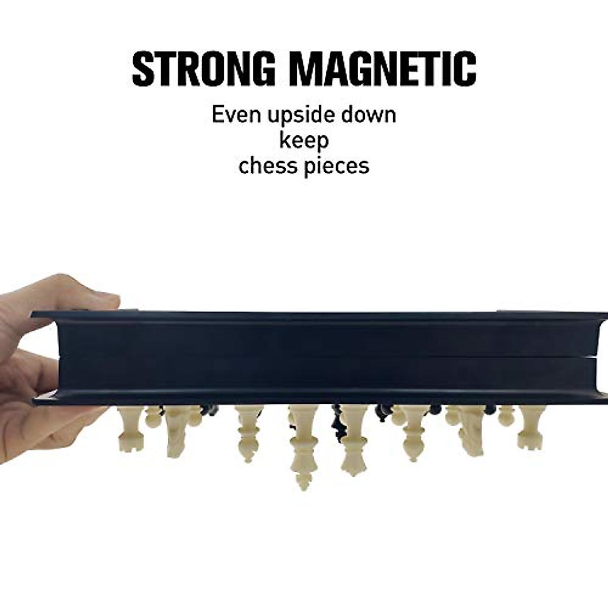 LEAP 9.8" Magnetic Chess Set Foldable Portable Game Board for Adult Travel set with 2 queens