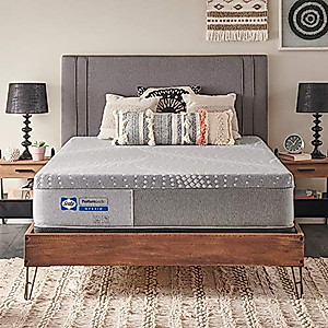 Sealy Gel Foam Posturepedic Hybrid Paterson Medium Feel Mattress, Queen,White