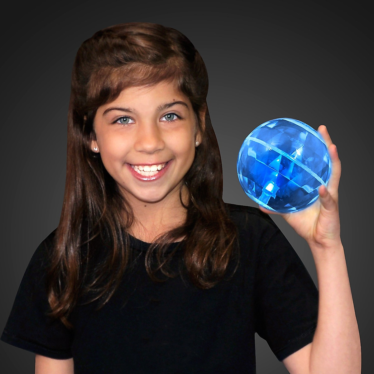 4" Big Blue Bounce Ball with Flashing LEDs