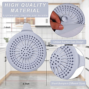 Drain Hair Catcher Shower Drain Cover Bathroom Tub- Silicone Shower Hair Drain Catcher for Bath Tub, Sink Stopper, Bathtub, Shower Hair Catcher Sink Cover to Help Prevent Clogging