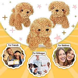 9 Pieces Mini Stuffed Puppy Dog Stuffed Animals Bulk Plush Puppy Party Favors Small Stuffed Animals Soft Baby Puppies Birthday Gift for Kids Girls Boys Backpack Pendant Keychain (Long Plush Puppy)