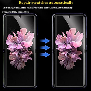 [3 Pack]Screen Protectors Designed for Samsung Galaxy Z Flip 5/Z Flip 4 5G 2022, 3 Pack Inside Screen Self-Healing TPU Film Scratch-Resistant Bubble Free Sensitive Touch Ultra-Thin Screen Protectors for Galaxy Z Flip 5/Z Flip 4 Support Fingerprint Unlock