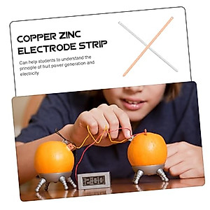 Parliky 1 Set Electrode Strip for Experiment Copper Anode for Zinc Plating Zinc Copper Plate Zinc Tablets