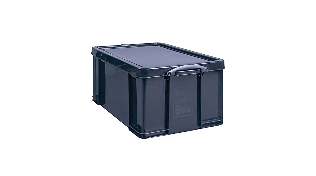 Really Useful 64L Black Recycled Plastic Storage Box