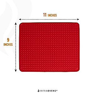 Toaster Oven Air Fryer Reusable Mats Accessories 9 x 11, Silicone Liner, Drip Mat (3pcs) Compatible with Cuisinart, Emeril Lagasse, Gowise, Breville + More, Convection Accessories, Electric Oven Rack