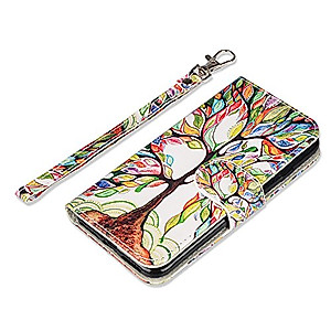 UrSpeedtekLive iPhone SE 2022 /iPhone SE 2020 /iPhone 7/iPhone 8 Premium PU Leather Funny Pattern Flip Wallet Case Cover w/Card Slots & Stand for iPhone SE 2022/2020, iPhone 7/8 4.7 Inch, Tree Green