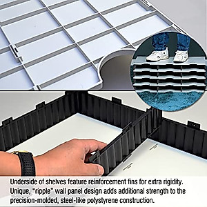 Ultimate Office TierDrop Literature Organizer/Forms Sorter, 6-Compartment Add-On (for Any 3-Wide TierDrop Unit), Gray w/Black